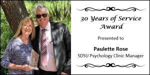 Paulette Rose Receives 30 Years of Service Award! – Ph.D. in Clinical Psychology Program